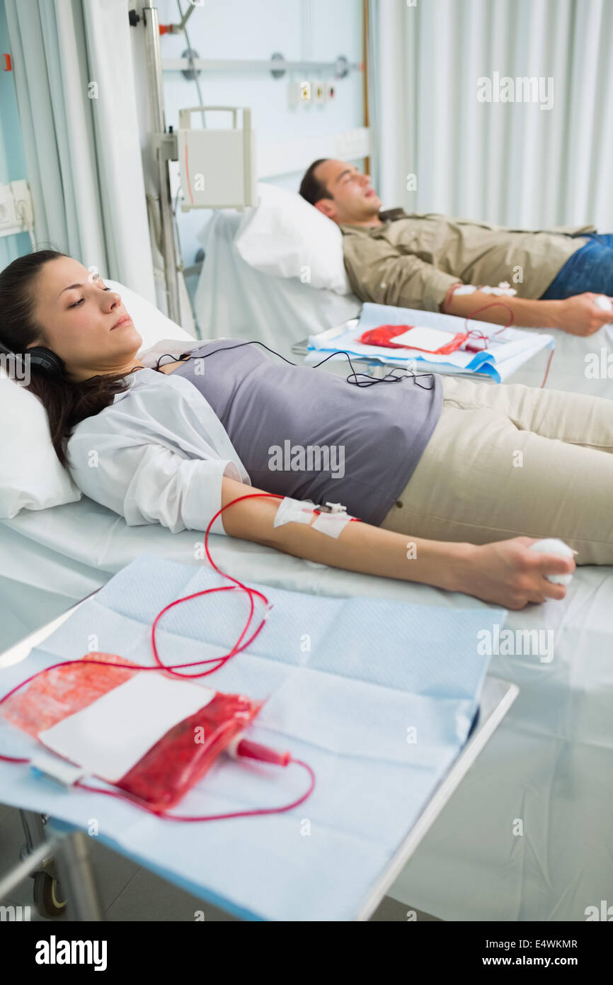 Transfused patients being sleepy Stock Photo - Alamy