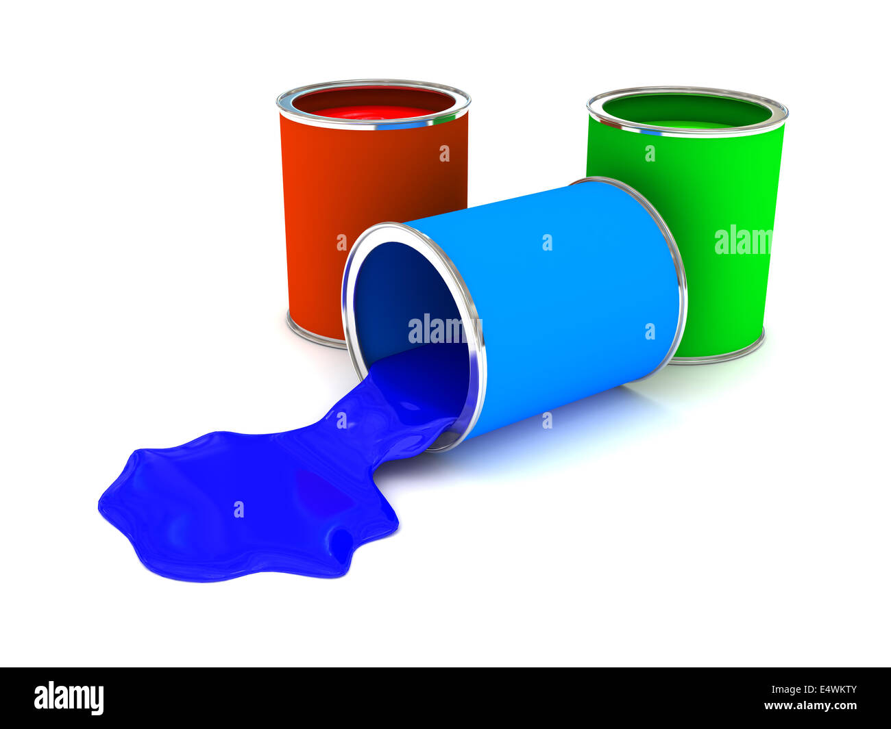RGB color paint can over white Stock Photo - Alamy