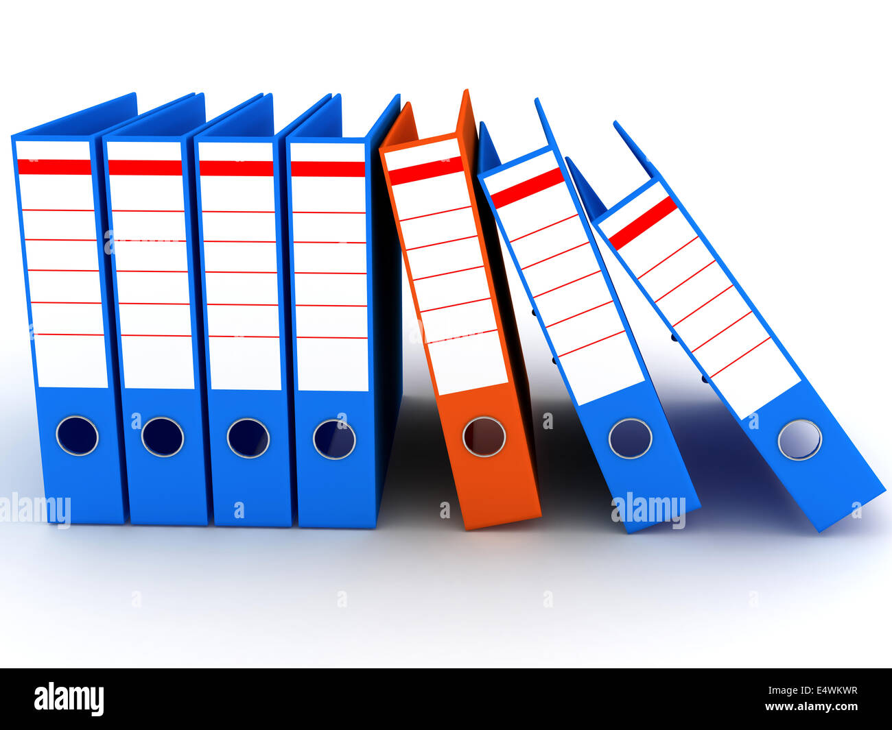 Folders on white background Stock Photo - Alamy