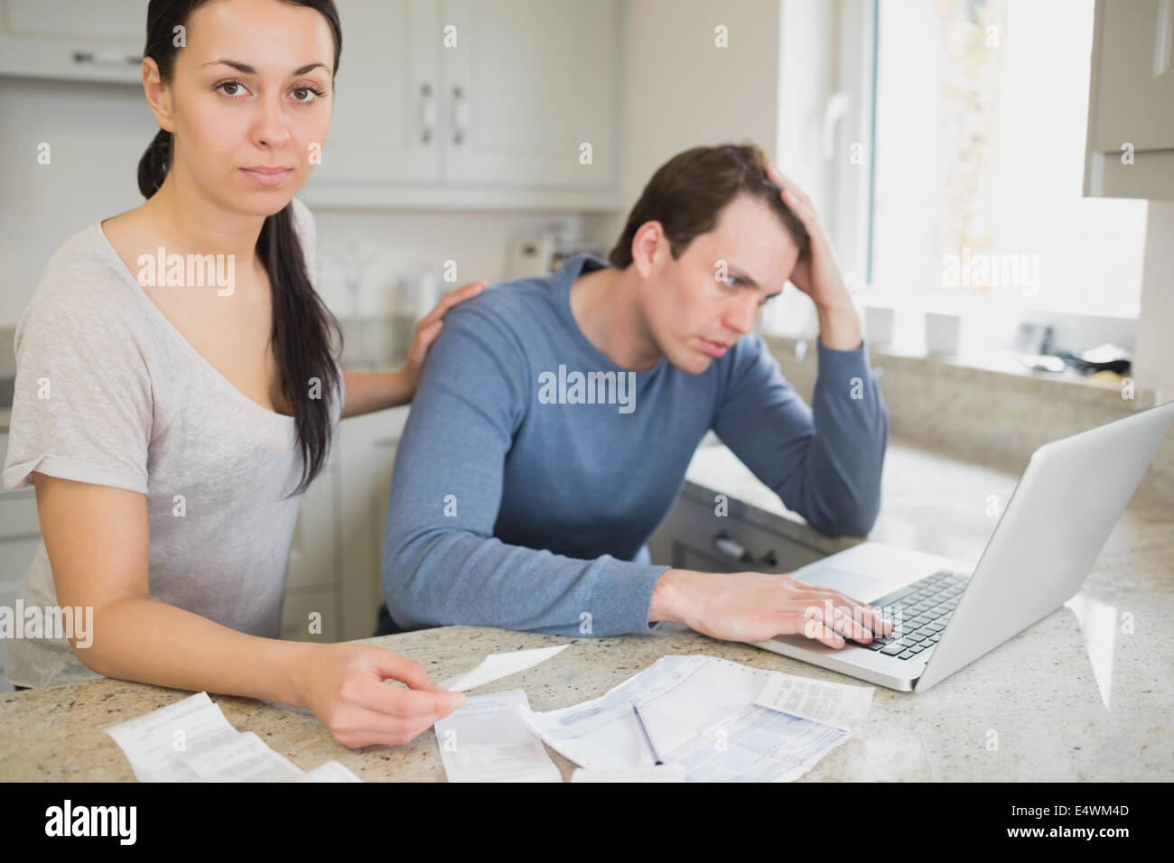 Couple looking on documents woman hi-res stock photography and images ...