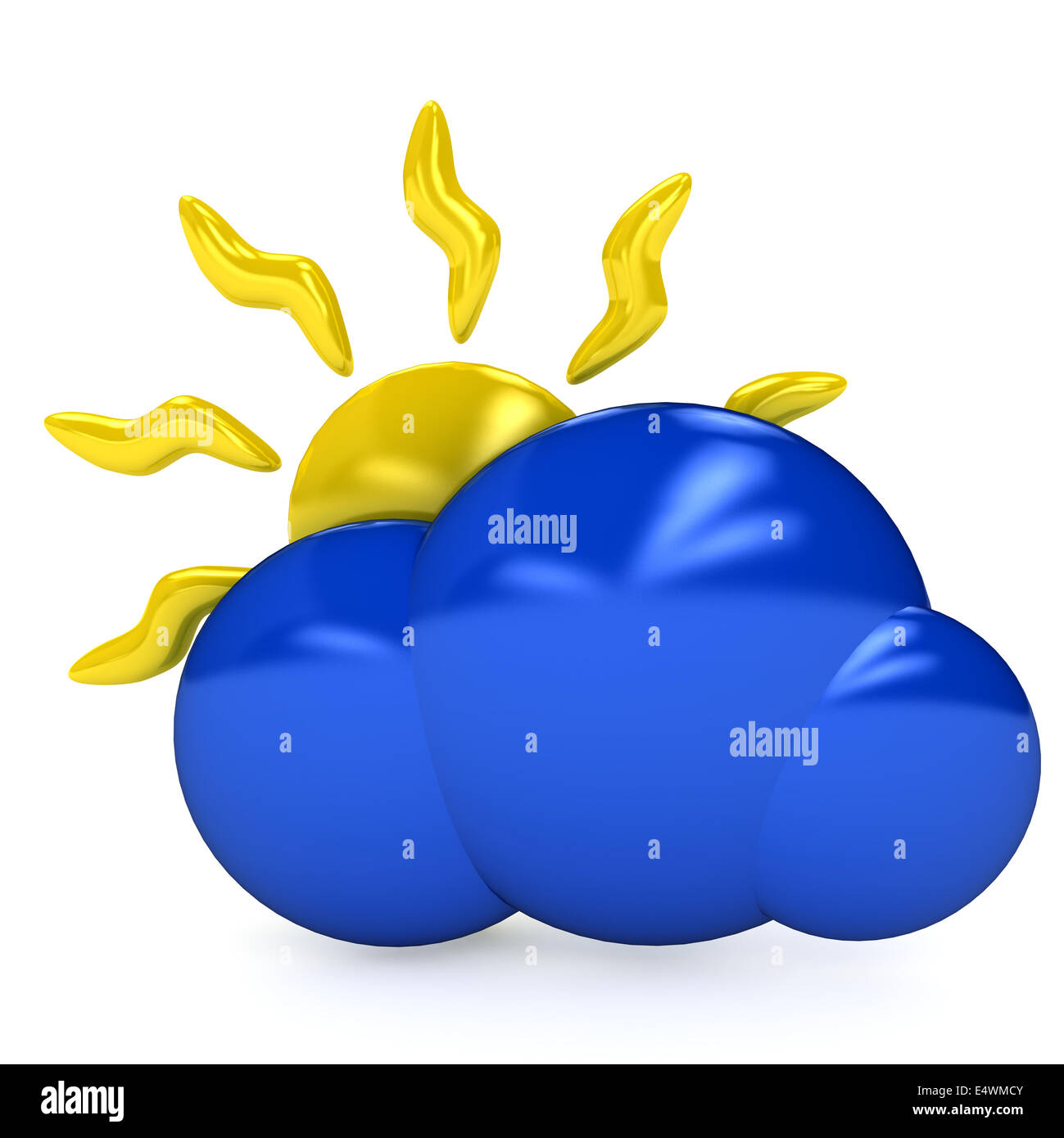 Weather symbol over white background Stock Photo - Alamy