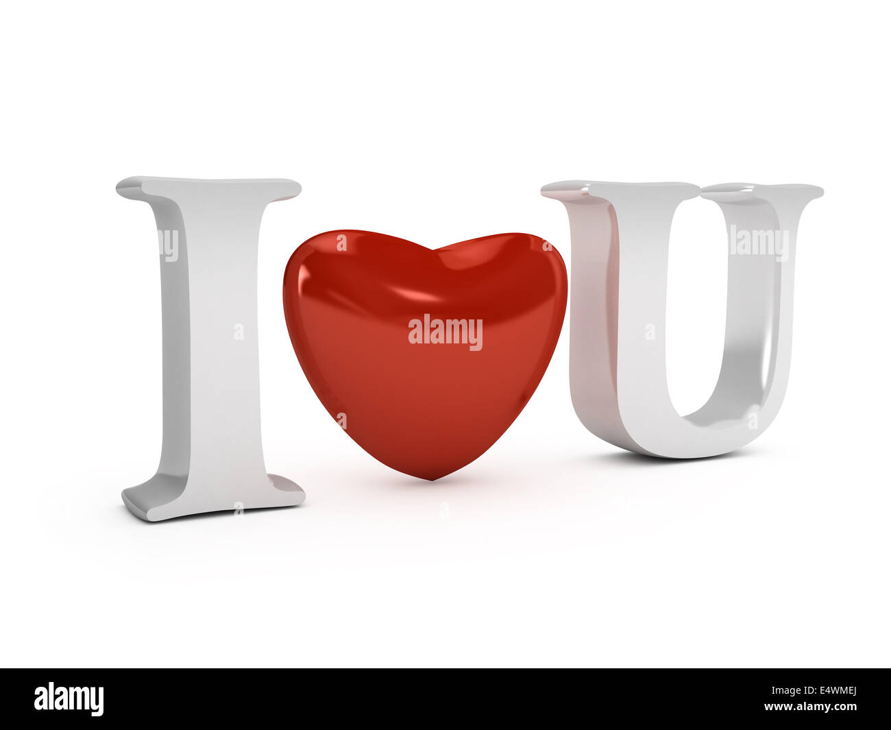 3d heart over white background Stock Photo - Alamy
