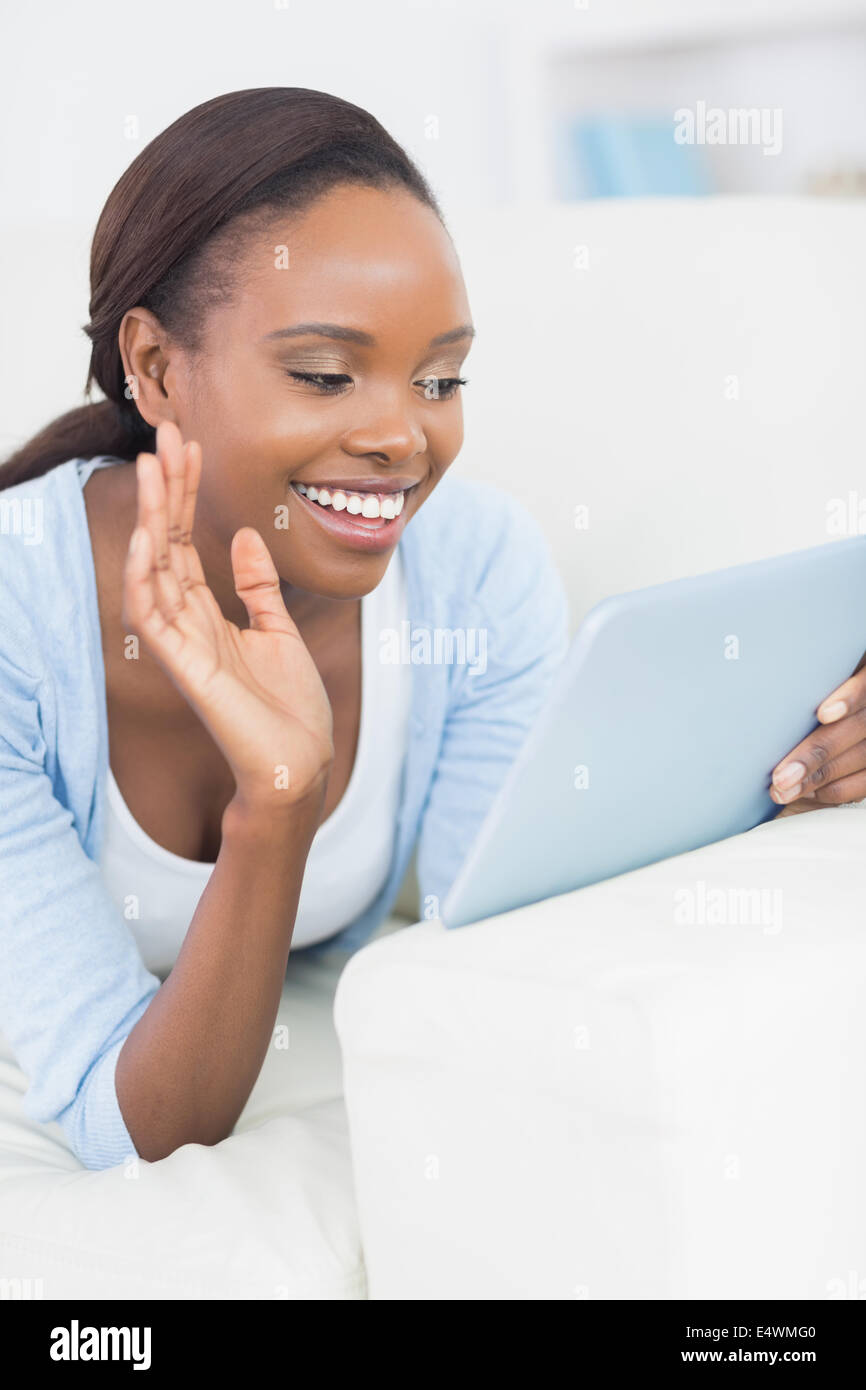 Black woman lying on hi-res stock photography and images - Alamy