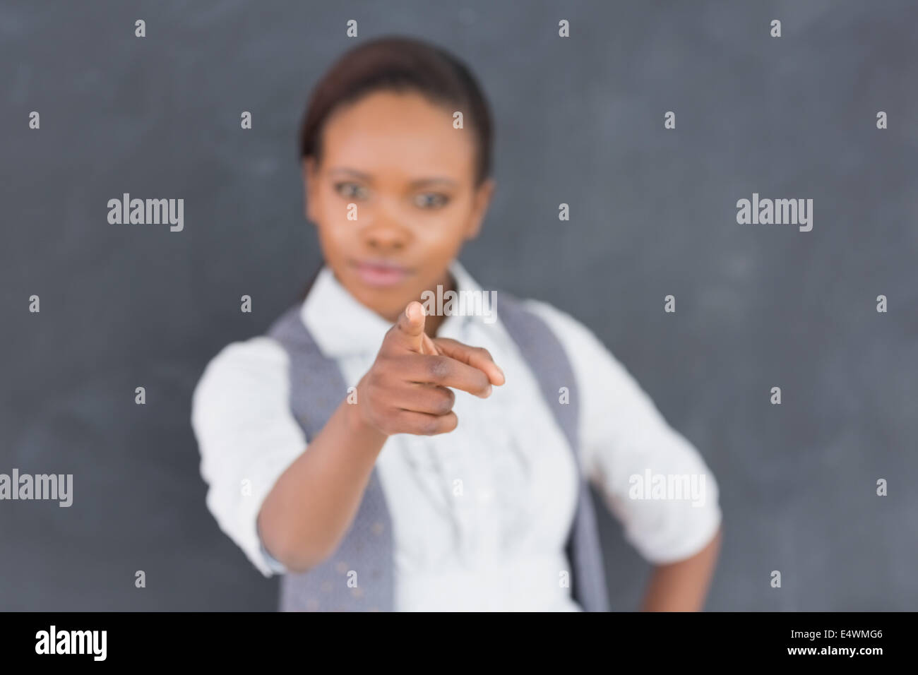 Finger of lesson pointing at her hi-res stock photography and images ...