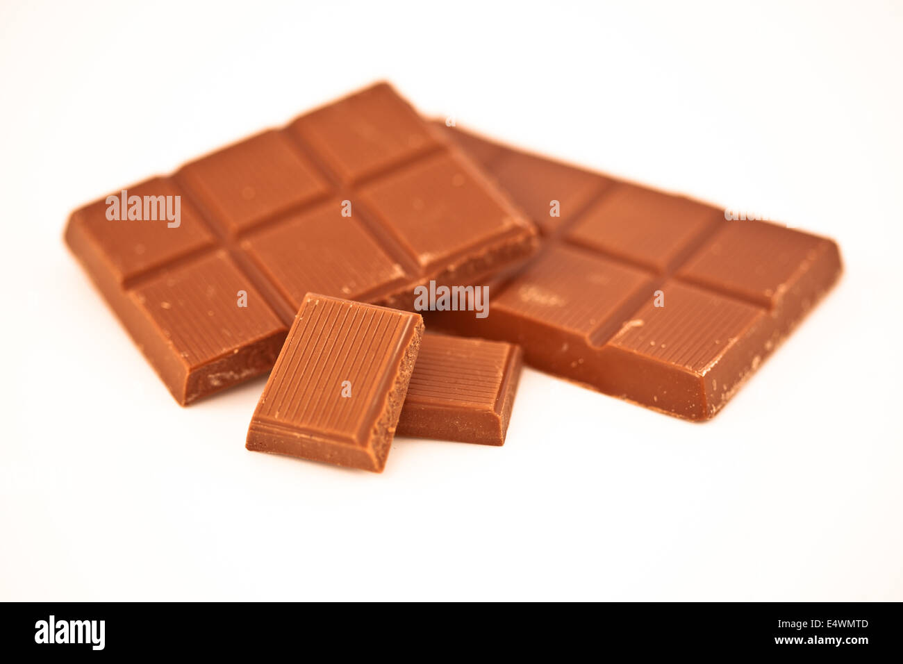 Two bars of chocolate Stock Photo - Alamy