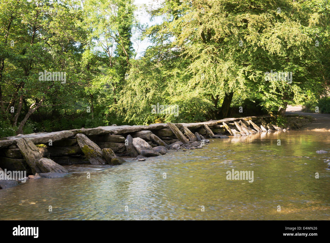 Clapper bridge at Tarr Steps, Exmoor, UK Stock Photo - Alamy