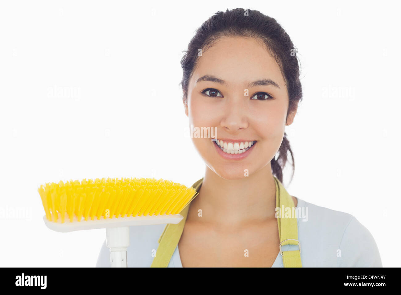 Woman cleaning brush clothes hi-res stock photography and images - Alamy