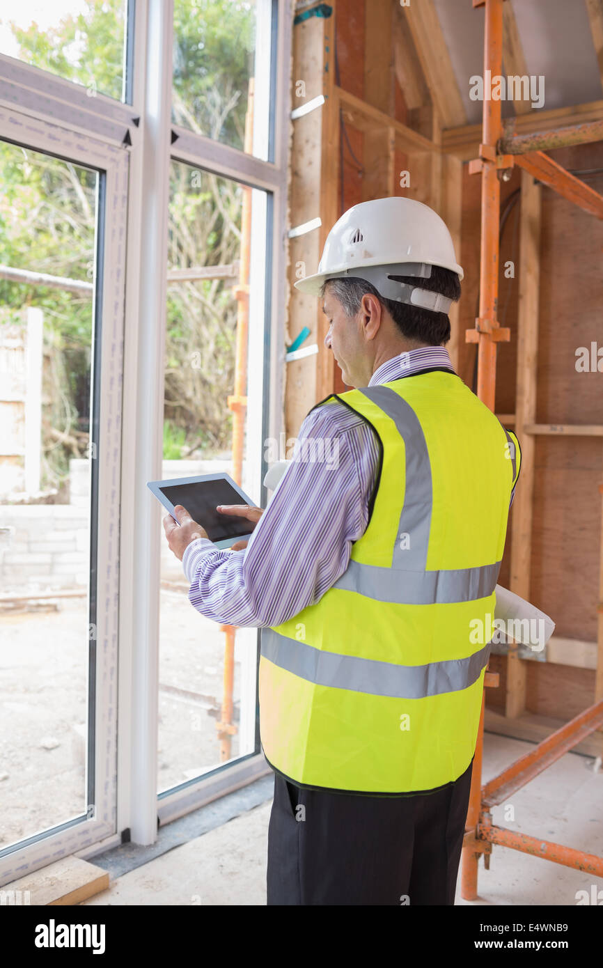 Man planning construction tablet hi-res stock photography and images ...