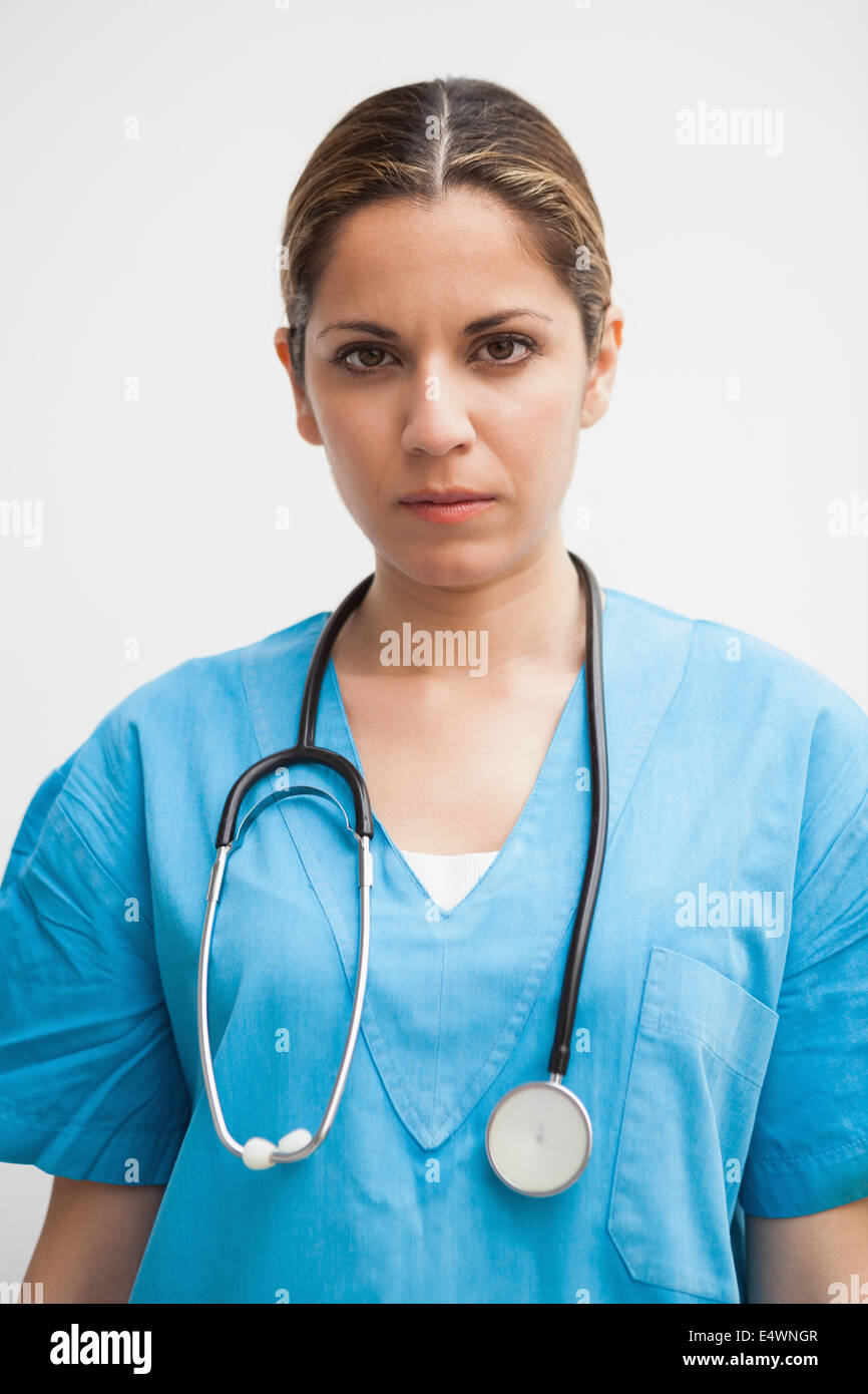 Nurse is looking into the camera Stock Photo - Alamy