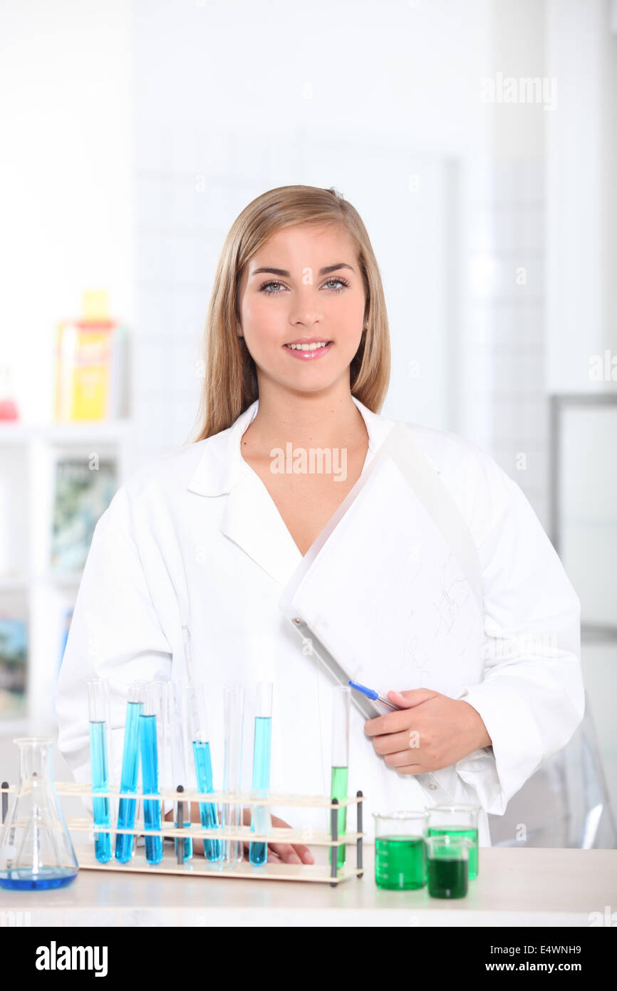 young woman in a laboratory Stock Photo - Alamy