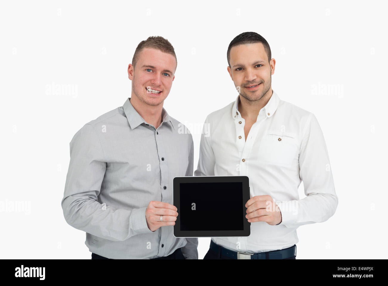 Two men by a computer screen hi-res stock photography and images - Alamy