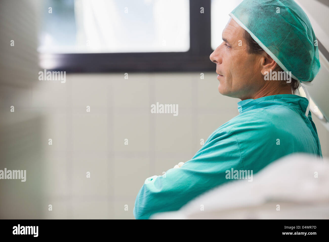 Surgeon sitting in a hall Stock Photo - Alamy