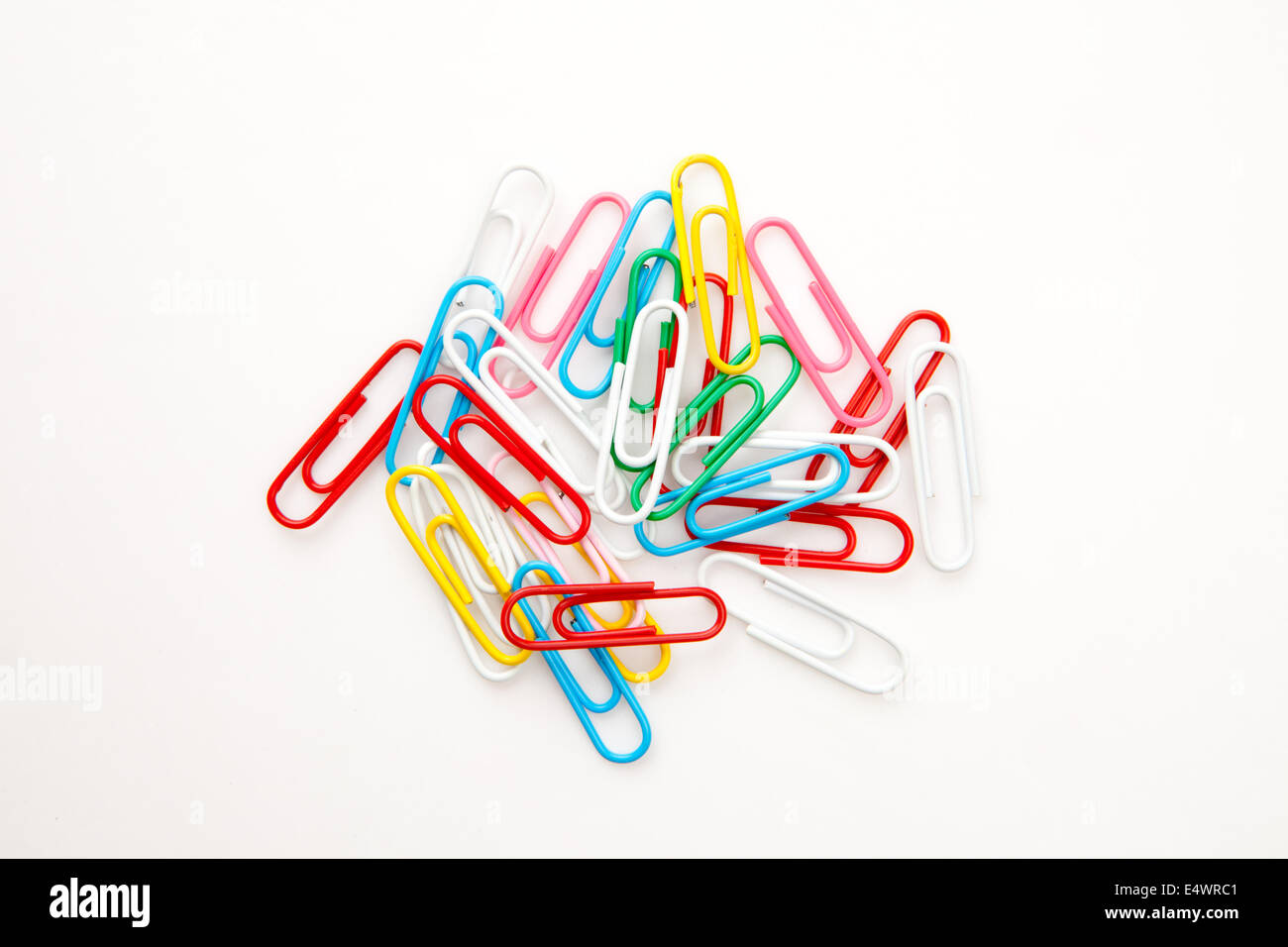 Large group of muti coloured paperclips Stock Photo - Alamy