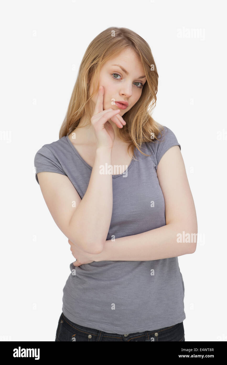 Woman standing while looking at camera Stock Photo - Alamy