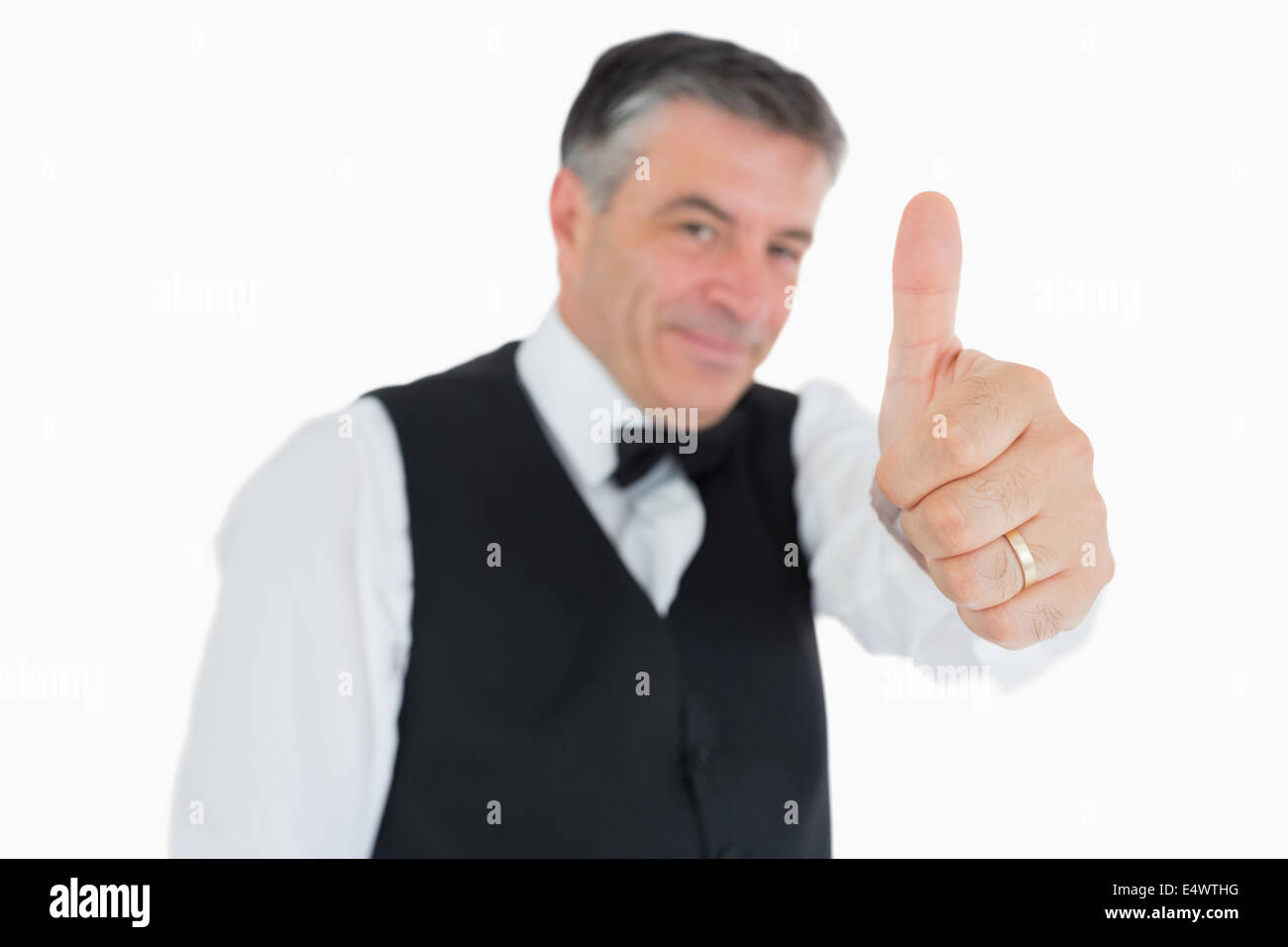 Glad man posing in suit Stock Photo - Alamy