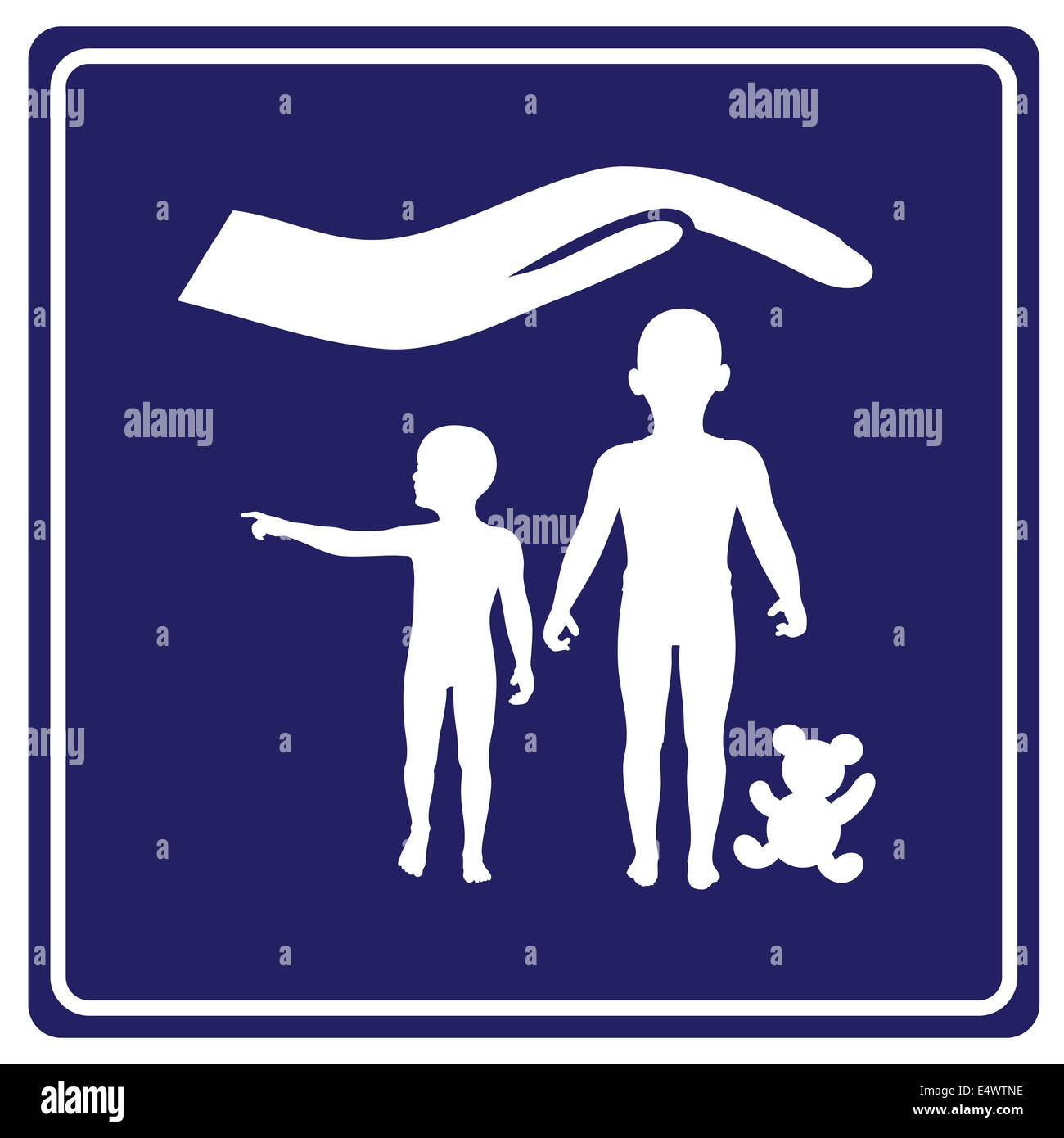 Child Care sign Stock Photo - Alamy