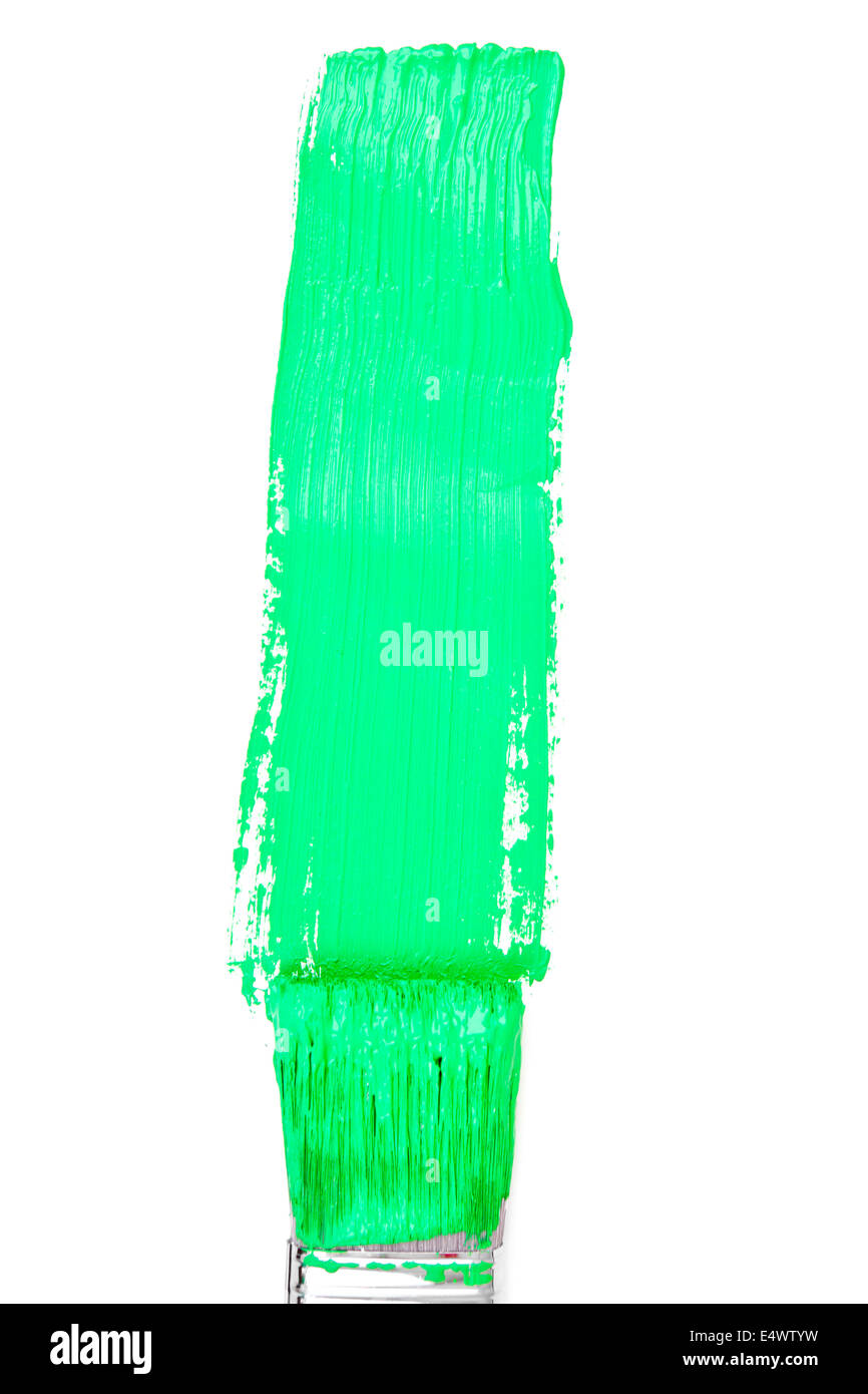 Green vertical line of painting Stock Photo - Alamy
