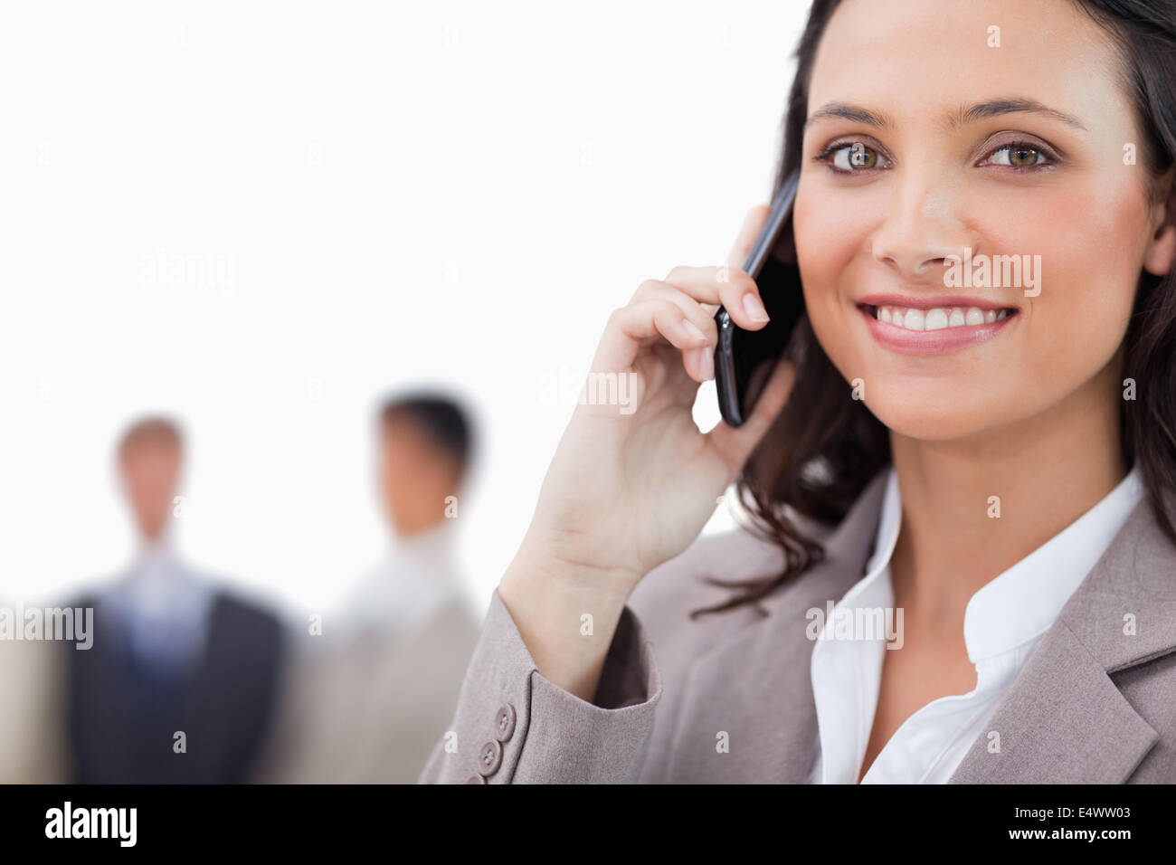 Saleswoman talking hi-res stock photography and images - Alamy