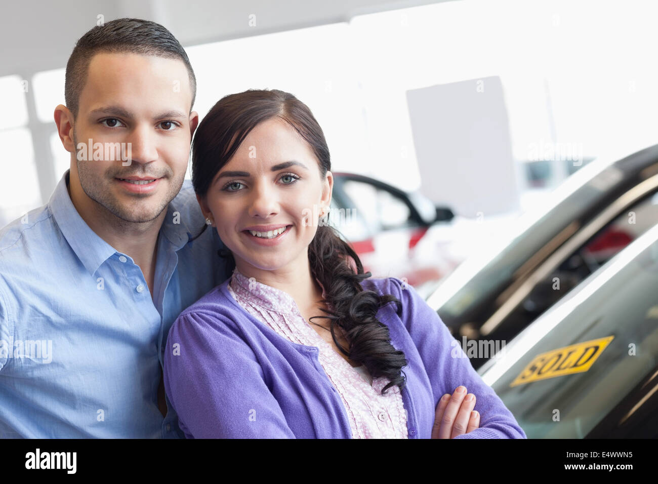 Young woman hugging driver hi-res stock photography and images - Alamy
