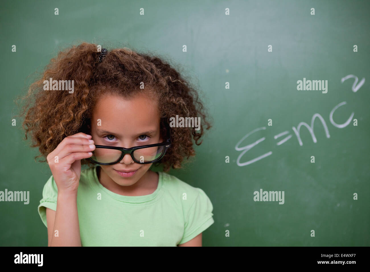 Looking above glasses hi-res stock photography and images - Alamy