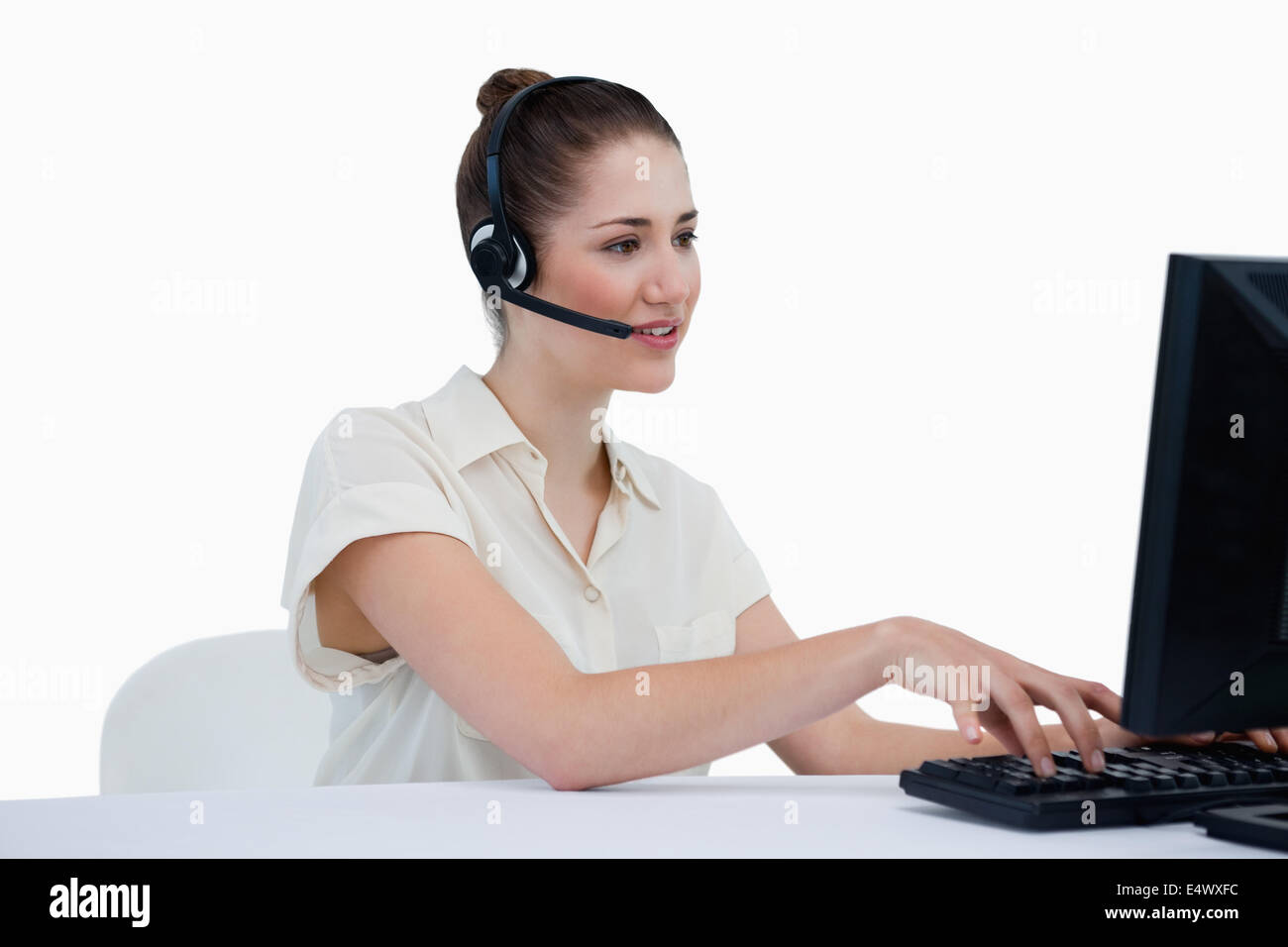 Secretary making an appointment Stock Photo - Alamy