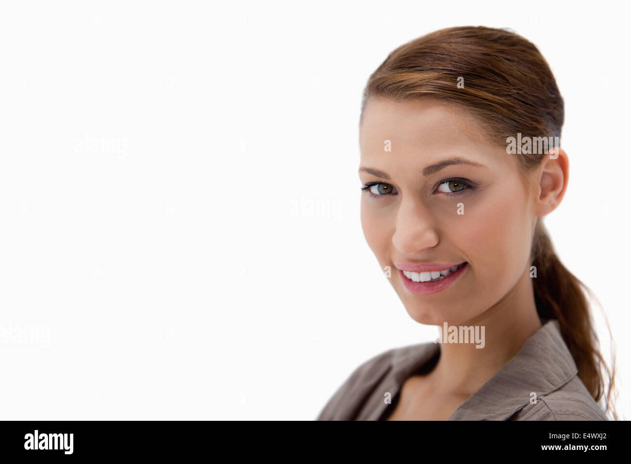 Beautiful smiling woman Stock Photo - Alamy