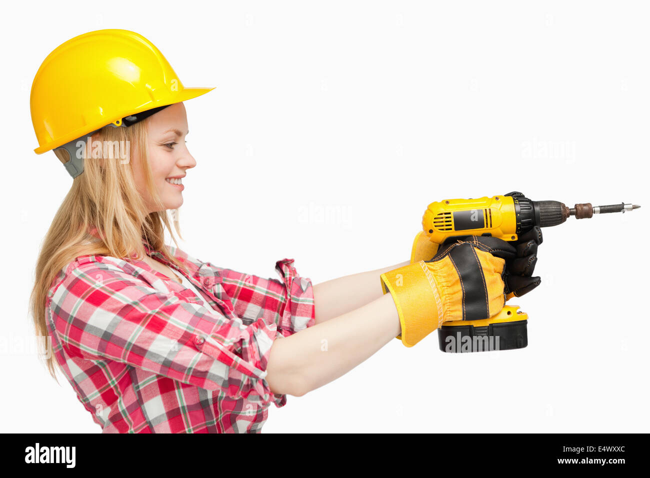 Woman blonde hair using Cut Out Stock Images & Pictures - Alamy