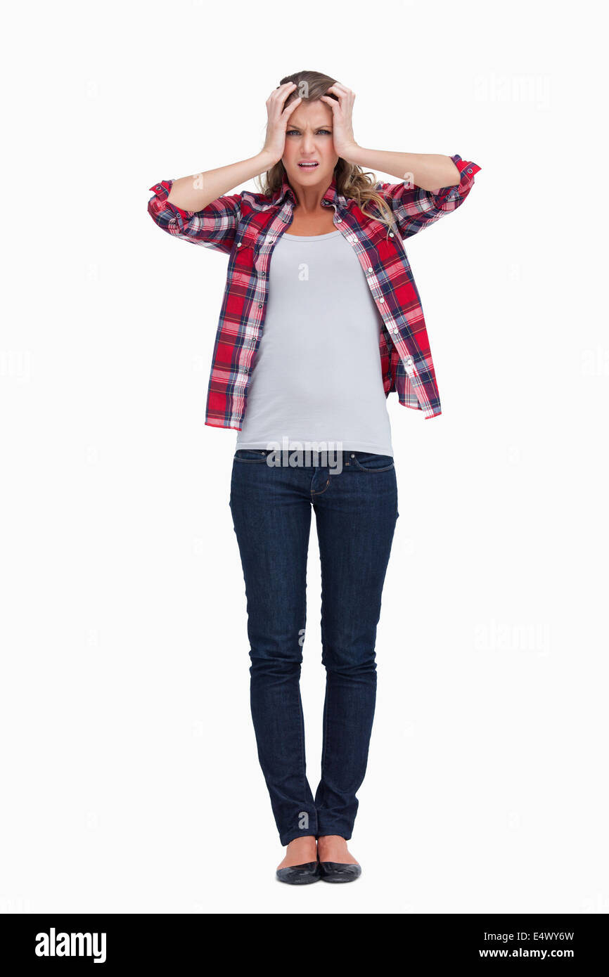 Sad tired woman hand Cut Out Stock Images & Pictures - Alamy