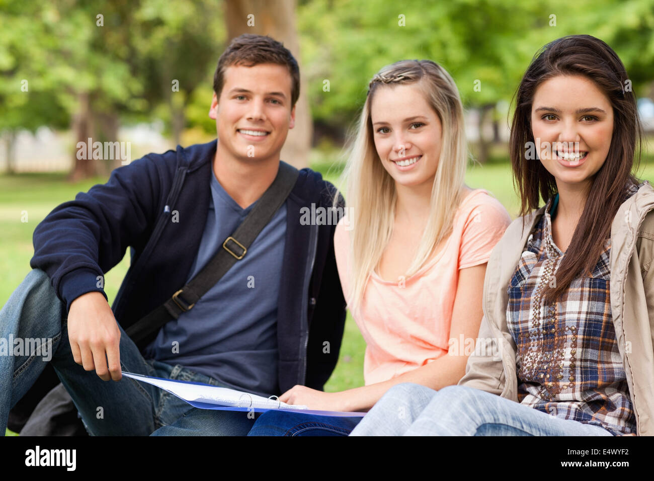 Portrait of students studying Stock Photo - Alamy