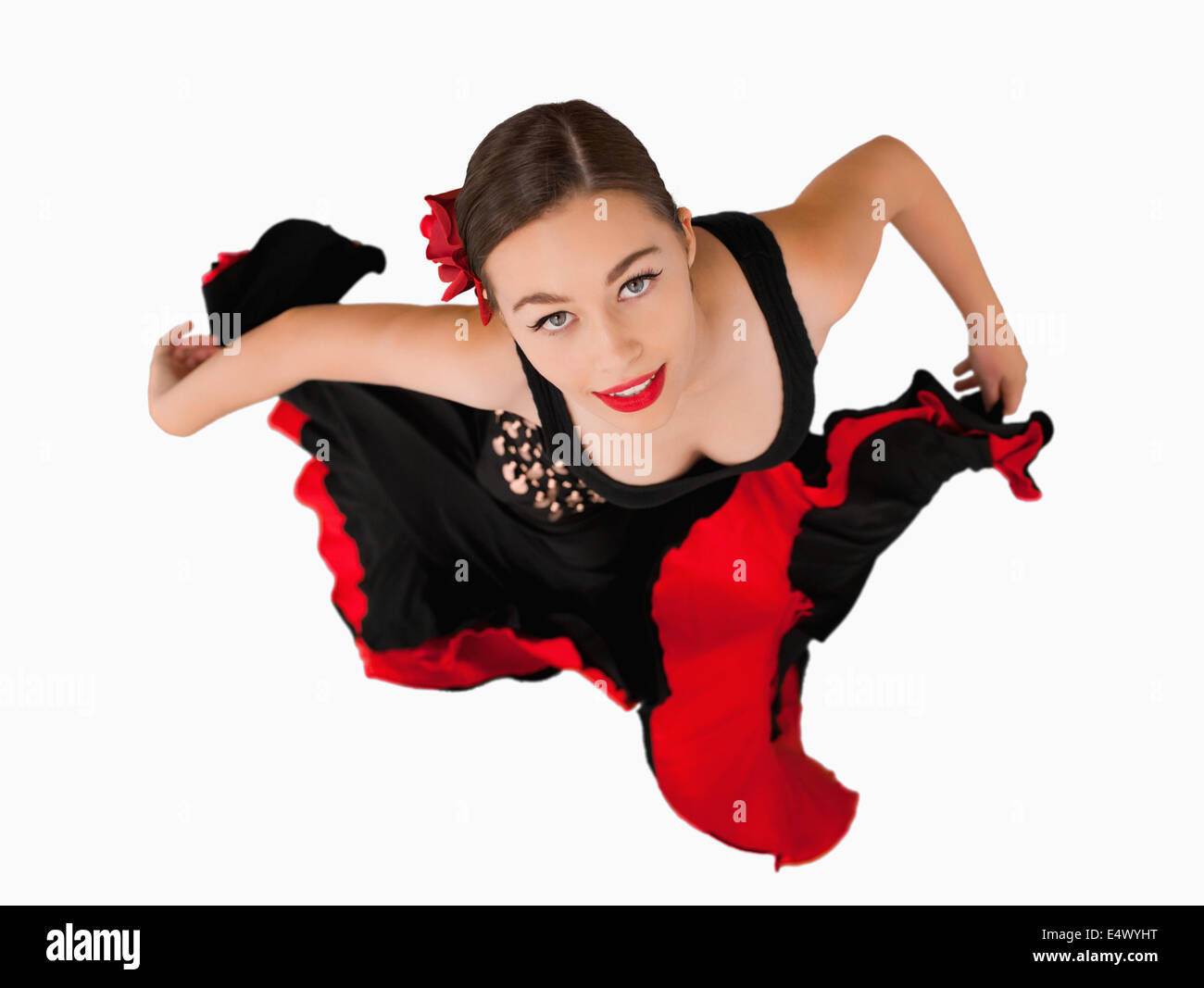 Overhead view of female dancer Stock Photo - Alamy