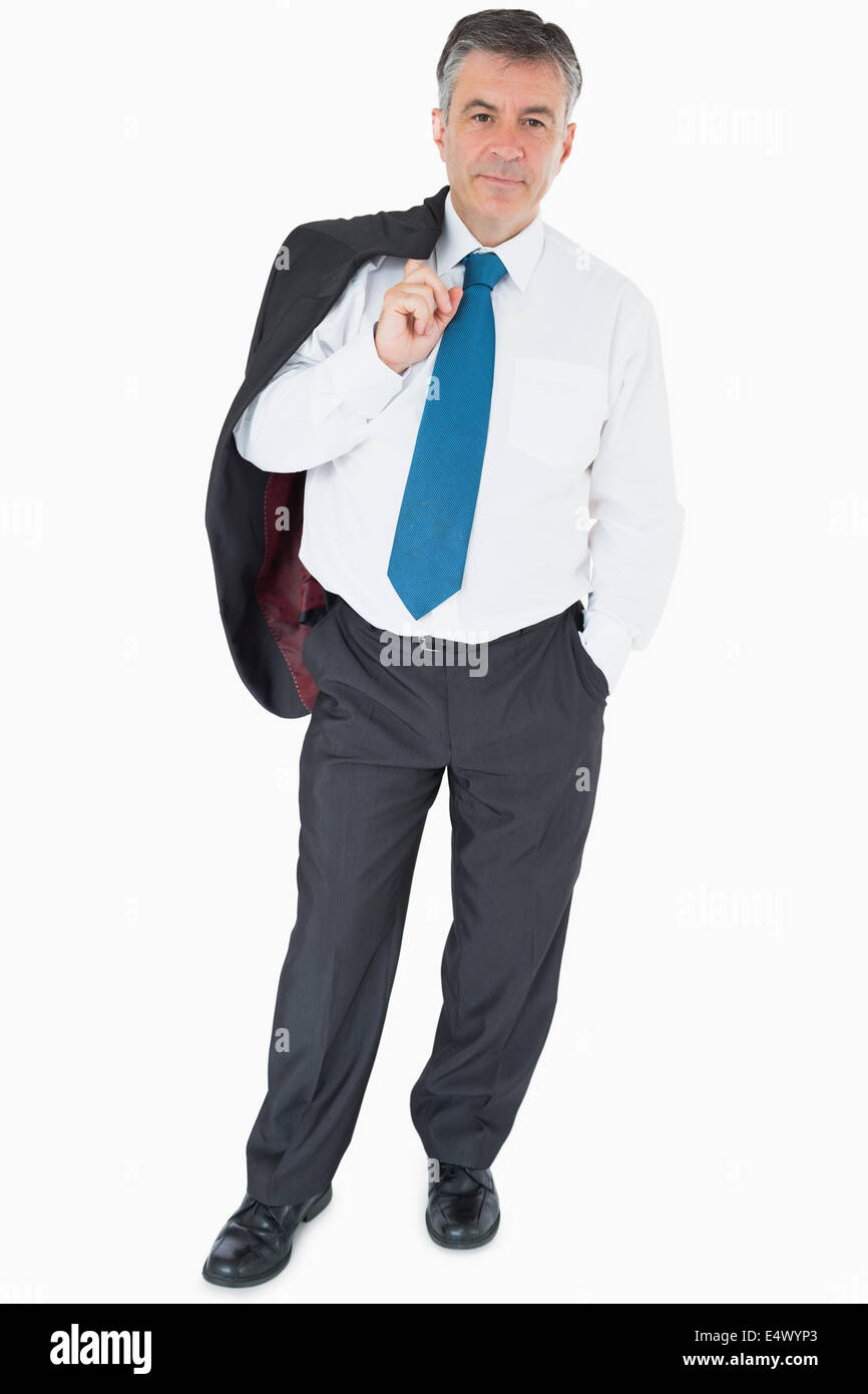 Holding jacket on shoulder hi-res stock photography and images - Alamy