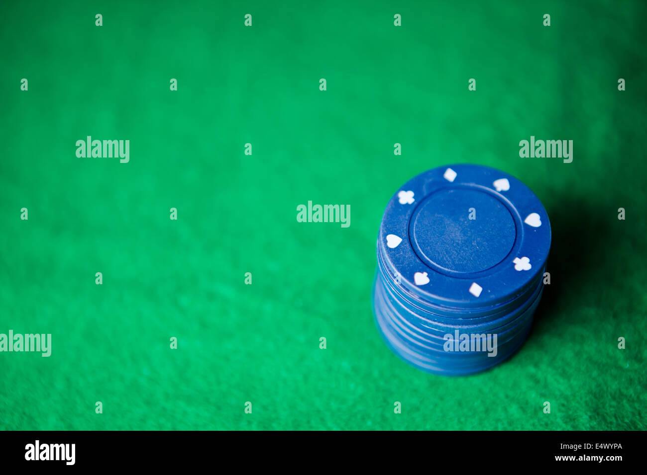 Blue poker chips Stock Photo - Alamy