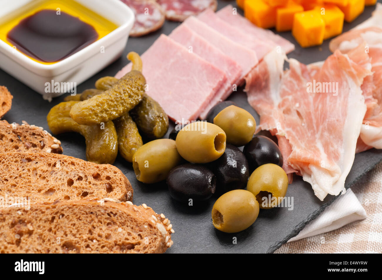 assorted cold cut platter Stock Photo - Alamy