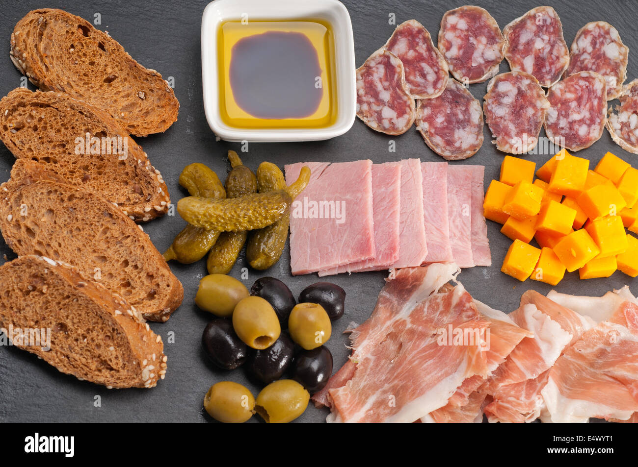 assorted cold cut platter Stock Photo - Alamy