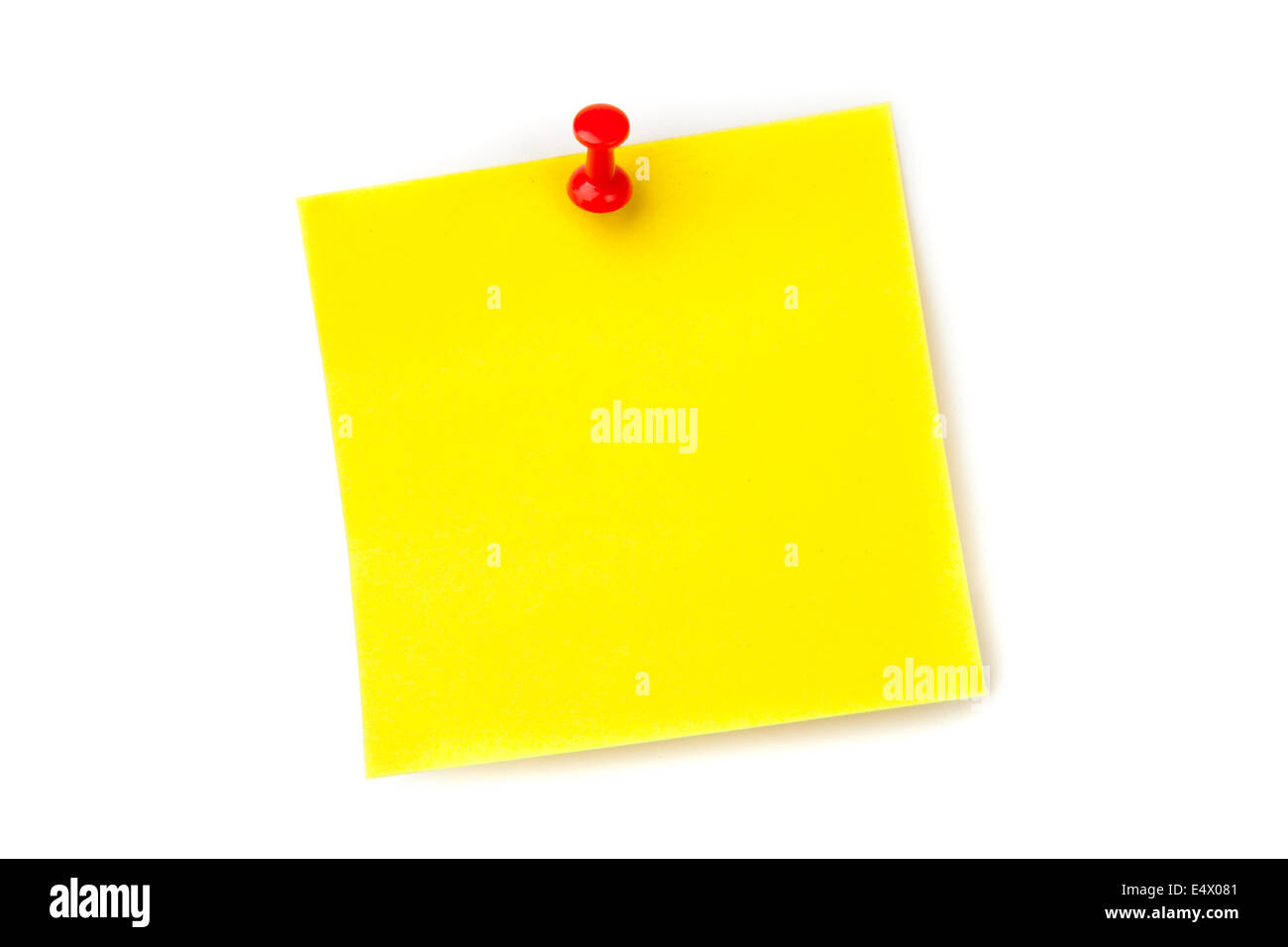 Pinned adhesive note Stock Photo - Alamy