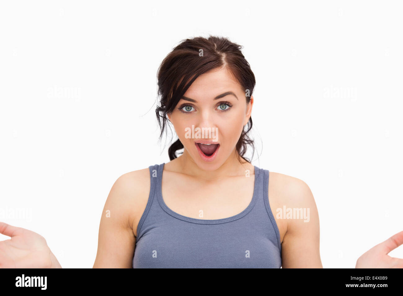Surprised beautiful student Stock Photo - Alamy