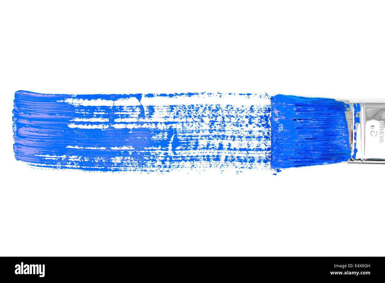 Blue horizontal line of painting Stock Photo - Alamy