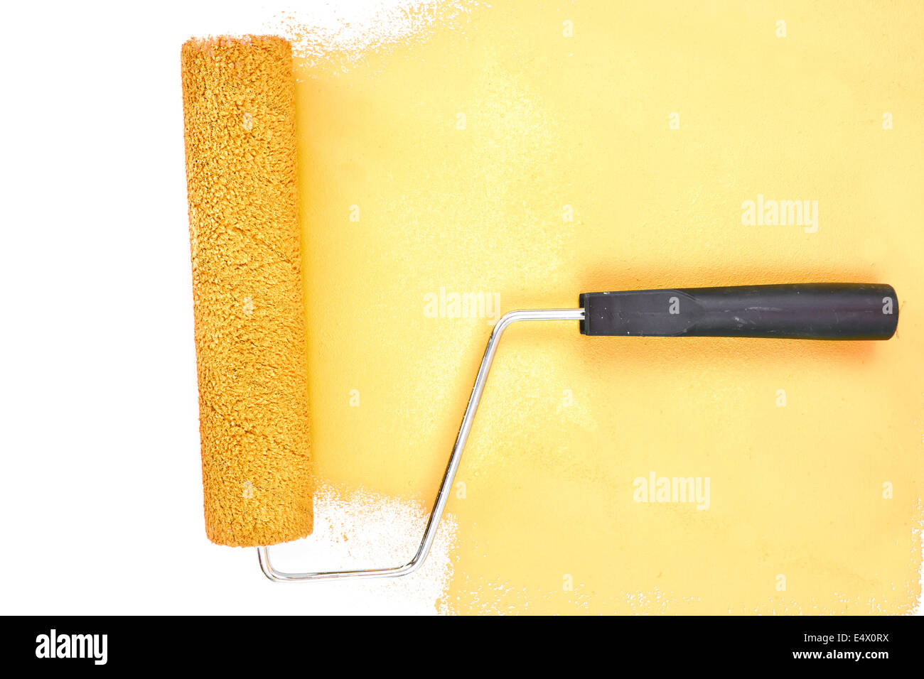 Horizontal yellow brush stroke Stock Photo - Alamy