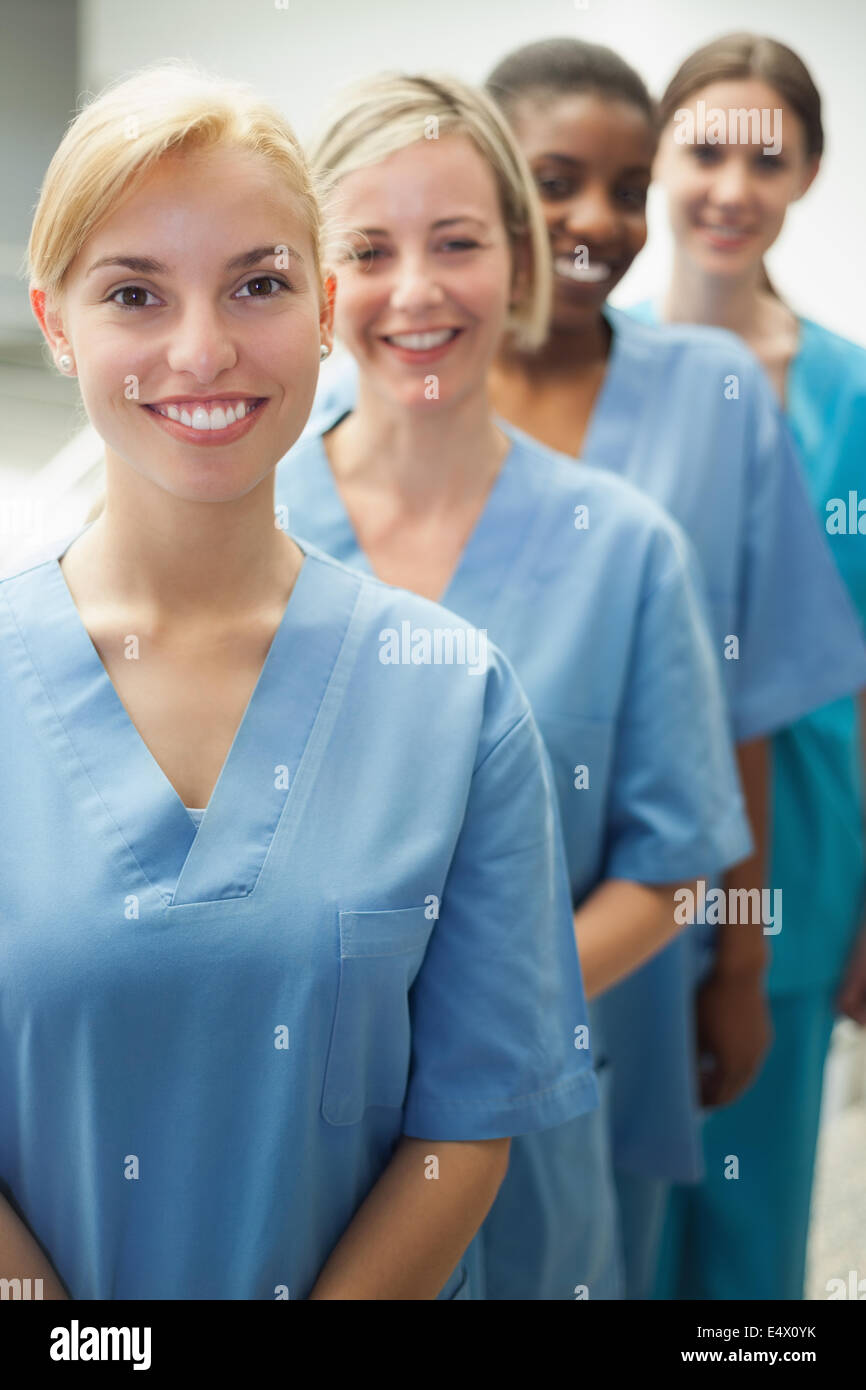 Smiling female nurses looking at camera Stock Photo - Alamy