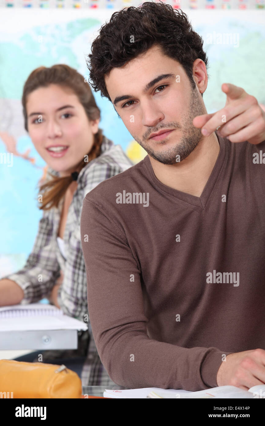 Teacher pointing board classroom hi-res stock photography and images ...