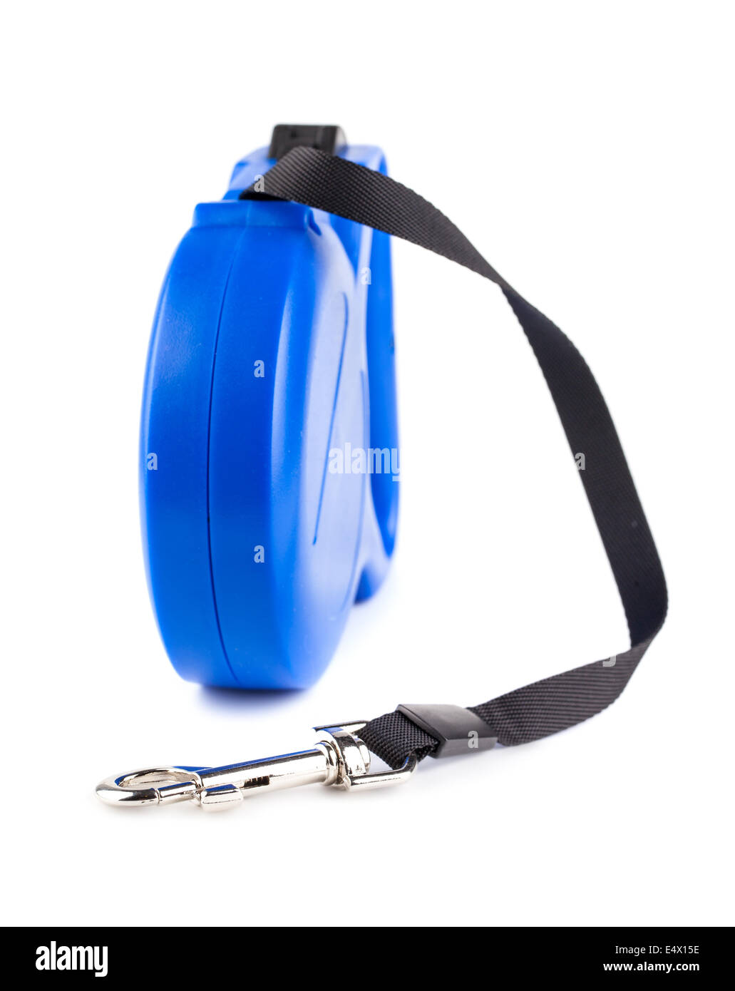 Blue retractable leash for dog Stock Photo - Alamy