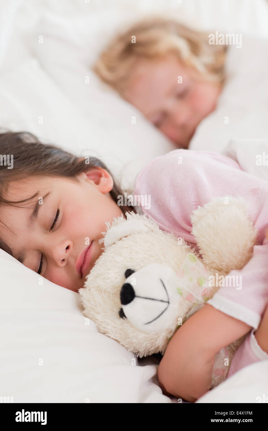 Portrait of calm children sleeping Stock Photo - Alamy