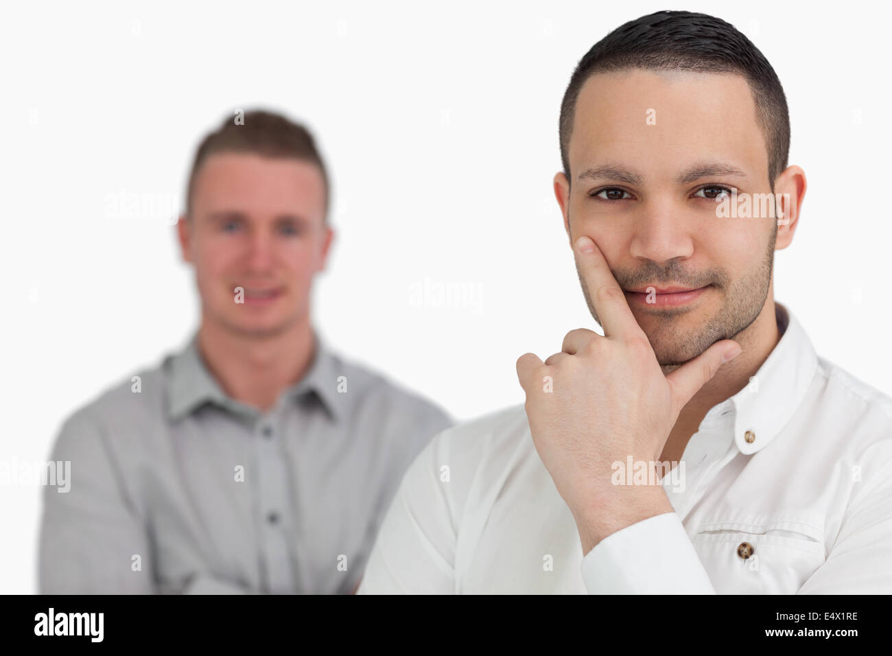 Smiling men together Stock Photo - Alamy