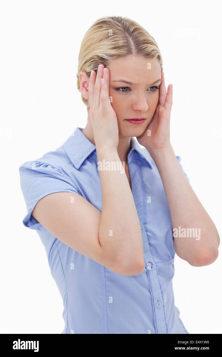 Close up sick person rubbing hi-res stock photography and images - Alamy