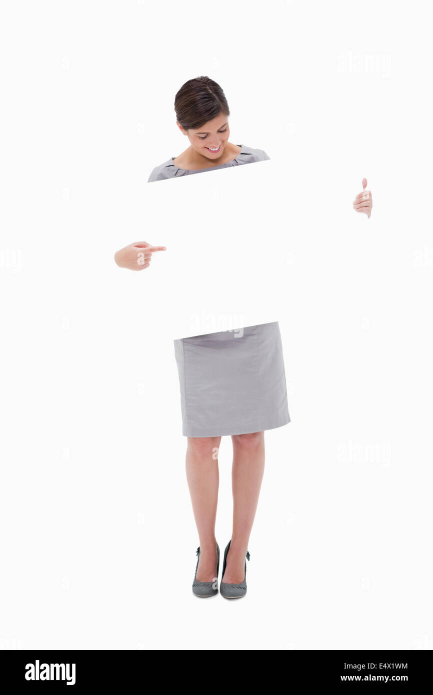 Women in suit pointing Cut Out Stock Images & Pictures - Alamy