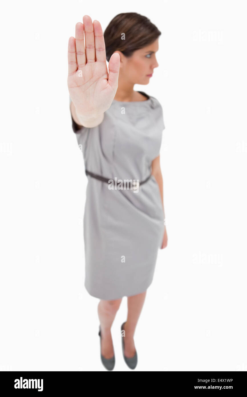 Woman hand stop rejection Cut Out Stock Images & Pictures - Alamy