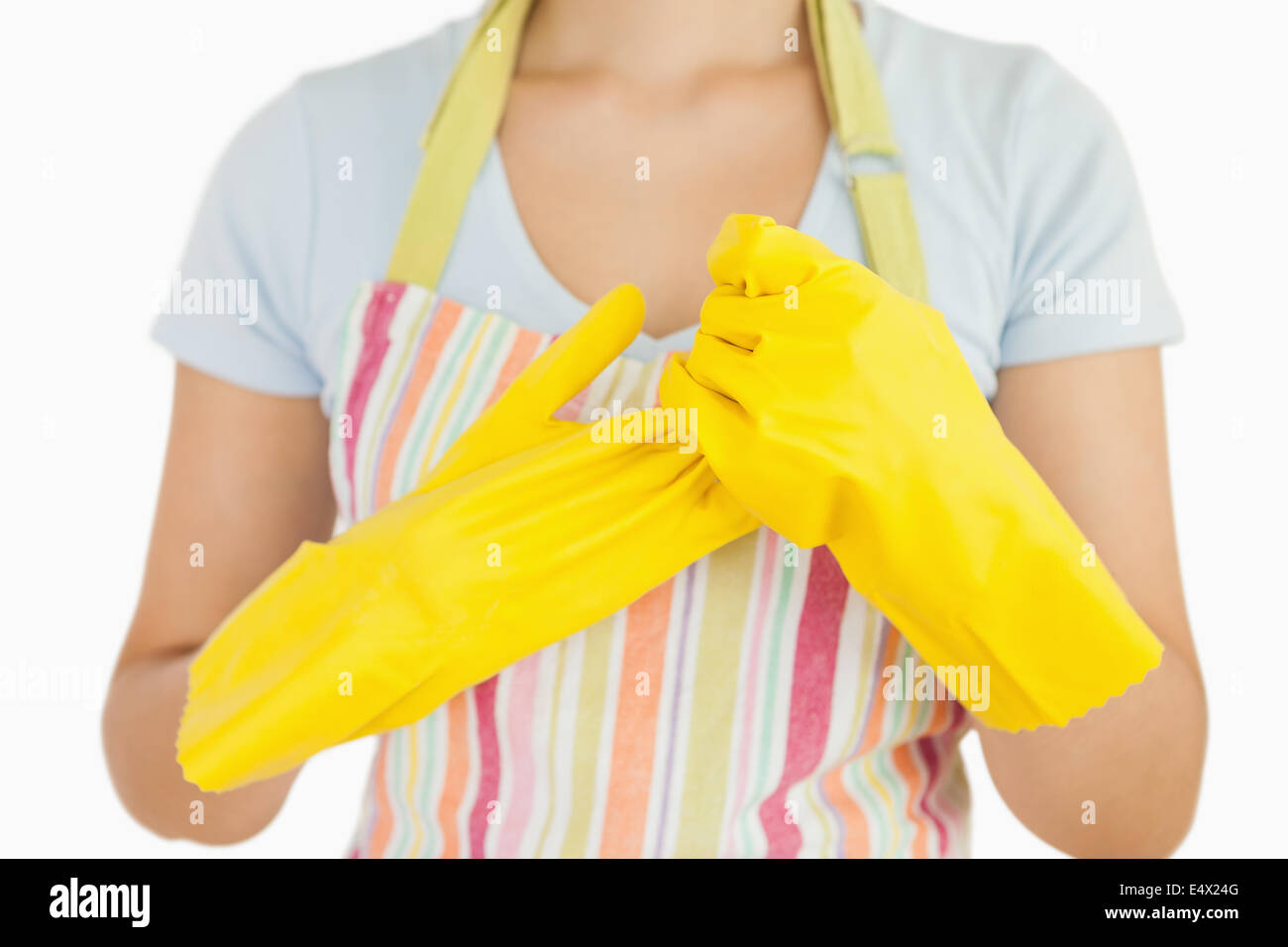 Young woman taking out clean hi-res stock photography and images - Alamy
