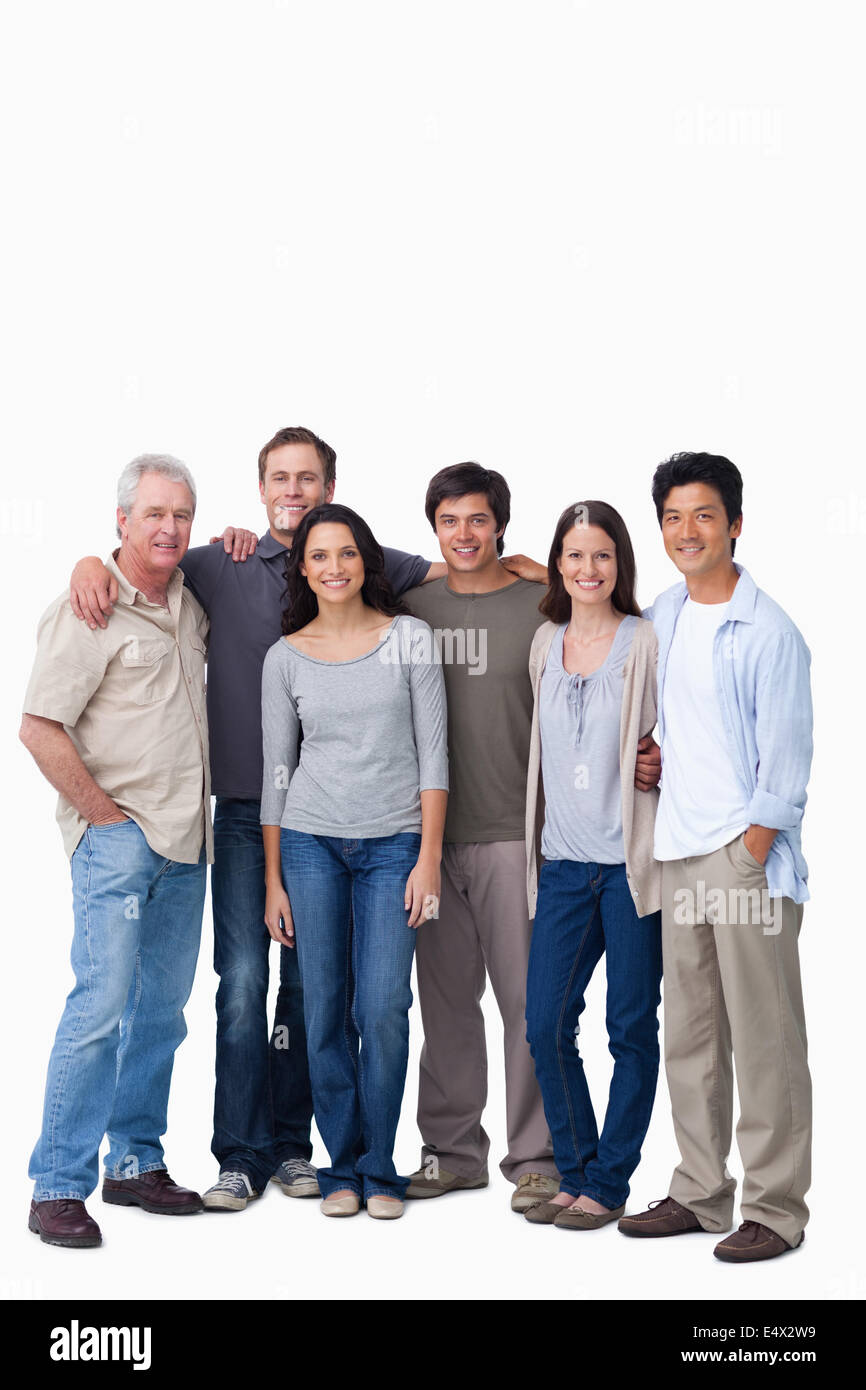 Attractive group friends laughing Cut Out Stock Images & Pictures - Alamy