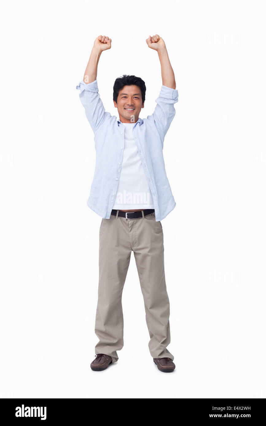 All arms up cheering Cut Out Stock Images & Pictures - Alamy