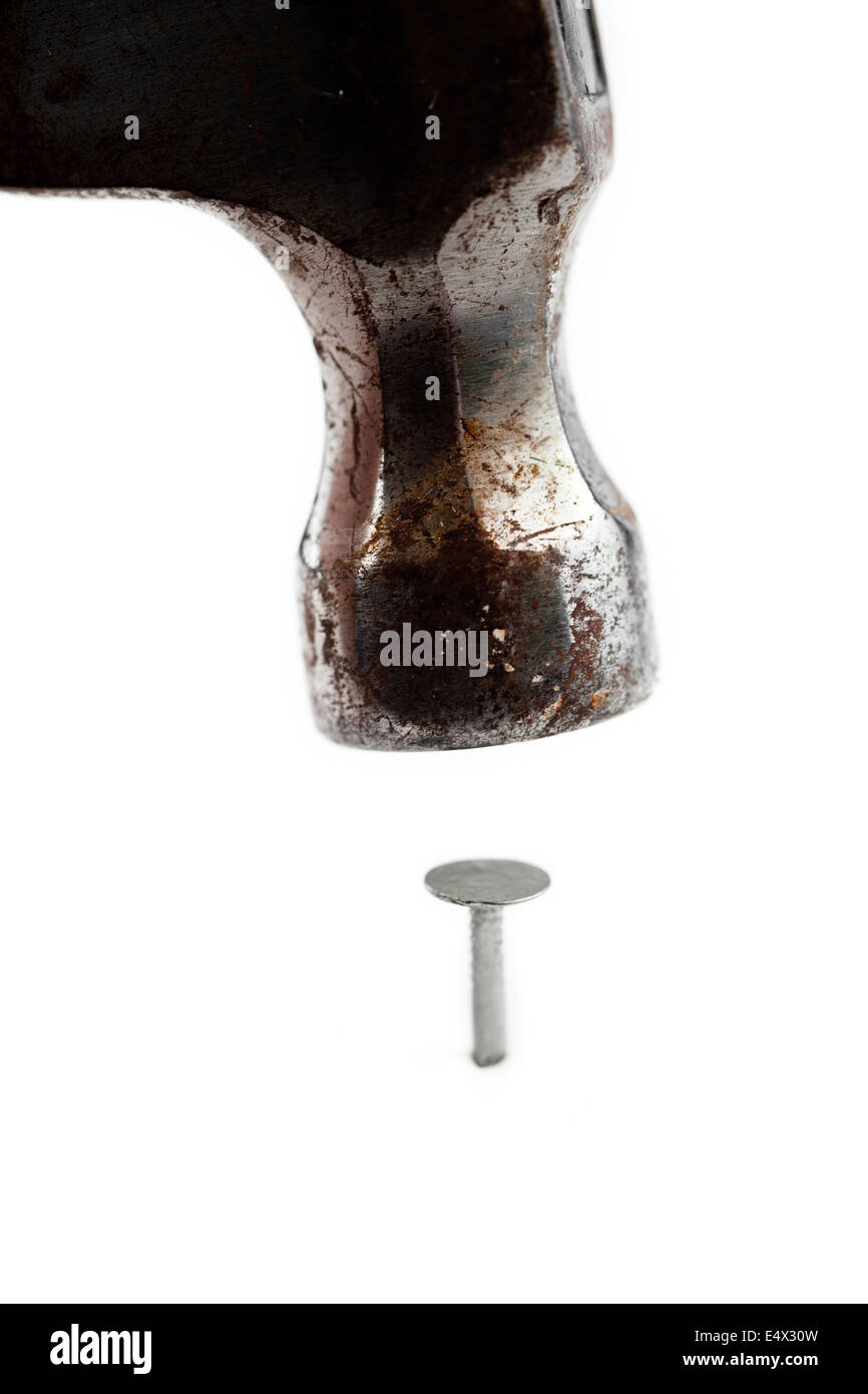 Banging a nail hi-res stock photography and images - Alamy